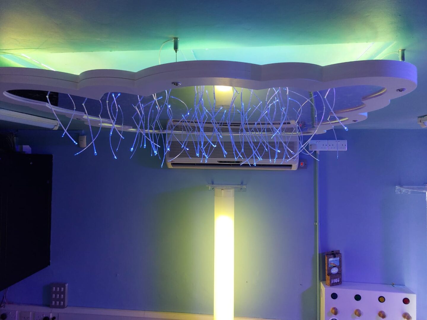 Mirrored Cloud Panel with Fibre Optics - Sense Sensory